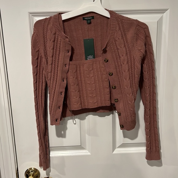 wild fable | Tops | Wild Fable Cable Knit Cardigan And Tank | Poshmark